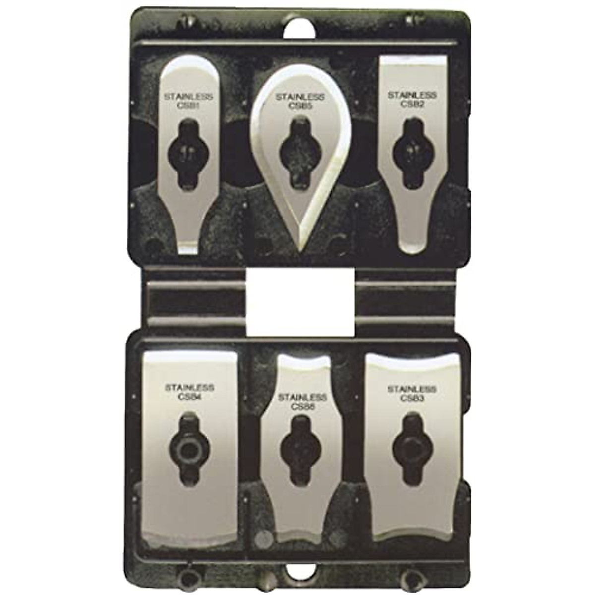 ALLWAY CS6 Soft-Grip Contour Scraper Set with 6 Blades and Blade File