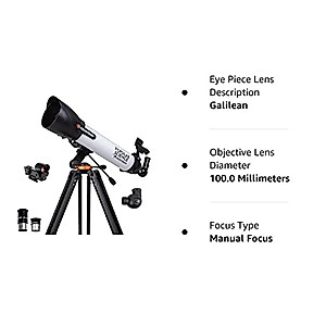 Popular Science StarSense Explorer DX 100AZ Smartphone App-Enabled Telescope – Works with StarSense App to Help You Find Stars, Planets & More – iPhone/Android Compatible