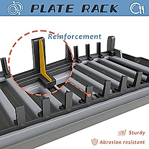Midyb Dual Part Dish Drying Rack for Kitchen, Multifunctional Draining Rack Holder with Drainboard, Tableware Bowl Saucer Storage System, Household Dish Drainer for Countertop