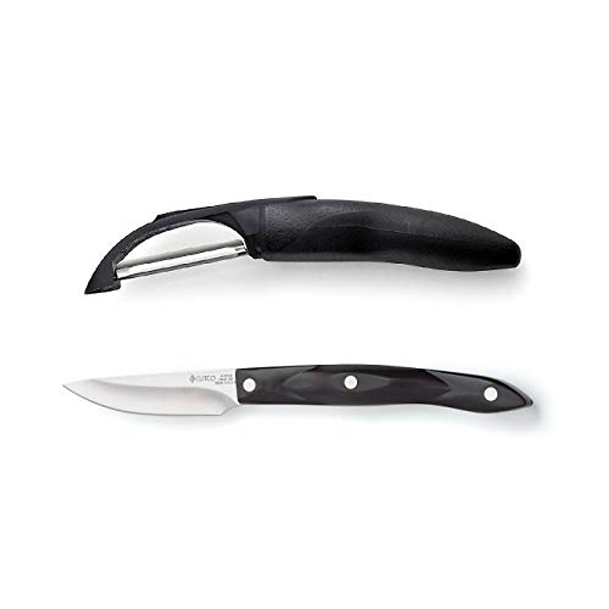 Cutco Knives With Micro Fiber Polishing Cloth. 2-pc. Peeler (1501) & Paring Knife (4120) Combo