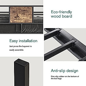 MUTICOR Twin Size Loft Bed Frame with Fully Enclosed Guardrail, Removable Ladders, Saving Space, No Springs, No Noise, No Shaking, Black