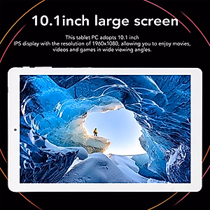 Tablet PC, 6GB 128GB 10.1 Inch Tablet Blue Front 5MP Rear 13MP for Drawing for 11.0 (US Plug)