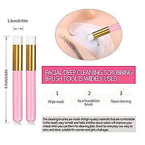 Qiveaory 150ml/5.07fl.oz Eyelash Extension Cleanser Extension Lash Shampoo Brush Mini USB Portable Lash Fan Mascara Brush Disposable Microbrush Wash Bottle Reusable Makeup Remover Pad Gentle Cleaning