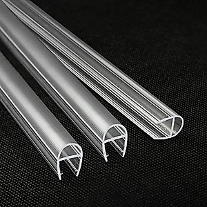 KOLAKO Shower Door Seal, 3 Pack x 39Inch Glass Shower Door Sweep for 3/8Inch Frameless Shower Door Side Seal U-Type Door Seal Strips Waterproof Door Sealing Jam Stop Leak