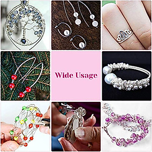 Anezus 18 Gauge Jewelry Wire for Jewelry Making, anezus Craft Wire Tarnish Resistant Copper Beading Wire for Jewelry Making Supplies and Crafting (18 Gauge, Silver)