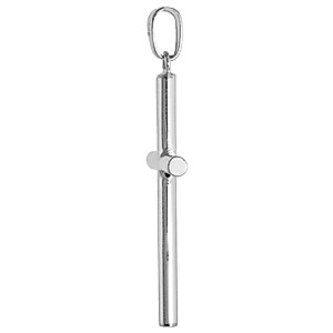 Sterling Silver Large Plain Cross Pendant for Men and Women 5mm Tubular High Polished 2 3/4 inch