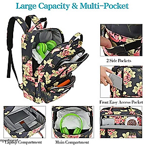 Laptop Backpack, 15.6 Inch Travel College School Backpack with USB Charging Port, College Bookbags for Men Women (15.6 inch, Blue)