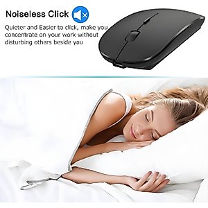 ZERU Bluetooth Mouse,Rechargeable Wireless Mouse for MacBook Pro/MacBook Air,Bluetooth Wireless Mouse for Laptop/PC/Mac/iPad pro/Computer