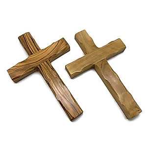 Olive Wood Wall Cross from Bethlehem, Wall Hanging Wooden Cross, confirmation cross gift, Baptism Gifts, Holy Wall cross, Hand Made religious décor Cross From the Holy Land (Medium Cross 6.2" x 4.2")