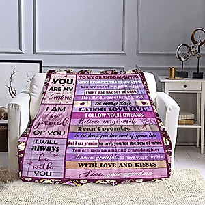ORALBY Granddaughter Gifts from Grandma,Granddaughter Blanket,Gifts for Granddaughter,Granddaughter Gifts for Birthday Graduation Gifts for Granddaughter Throw Blanket from Nana 50” x60