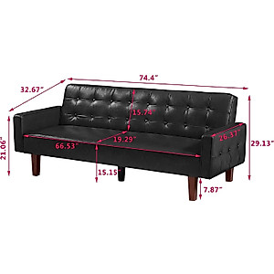 FANYE Black PU Leather, Twin