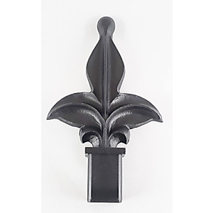 Retrospec Creations 10 Each for (1/2 OR 1-INCH) Plastic Iron Fence Tops 1-60-10 Fleur DE LIS Black
