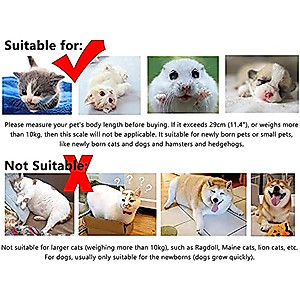 Ahdaskoo Digital Pet Scale,Max 33 lbs LCD Display Small Animal Scale,g / ml / lb /oz,Multifunction Non‑slip Kitchen Food Scale for Hamster Kitten Puppy Hamster Little Bird,White