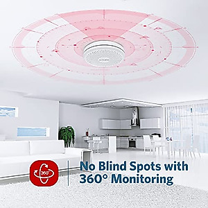 Carbon Monoxide Detector Smoke Detector Combo, HATHEPHS 10 Year Battery Ultra-Thin Photoelectric Smoke Alarm and CO Detector with Large Test/Silence Button, 2-Pack