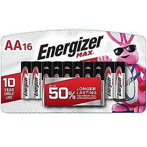 Energizer AA Batteries, Max Alkaline Batteries, 16 Count
