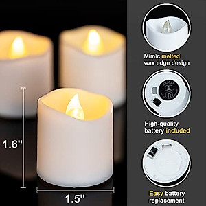 Homemory 500PCS Artificial Rose Petals with 24Pack Flameless Led Votive Tealight Candles for Romantic Night, Valentine's Day, Anniversary Decor