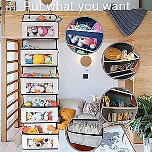 5-Shelf Over Door Hanging Organizer Storage,5 Large Pockets with Clear Windows，2 Metal Rings for Large Hanging Weight for Nursery, Diapers, Closet,Room,Dorm(White)
