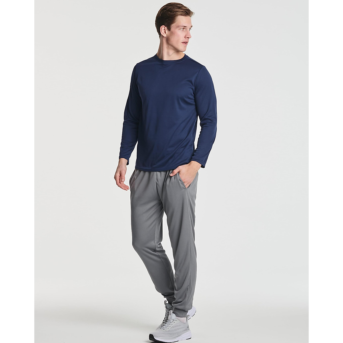 3 Pack Mens Fishing Sun Long Sleeve T-Shirt Mesh Workout Dry Fit Gym Tee Casual Athletic Active Casual Wicking Exercise Running Sport Hiking Training Top UPF