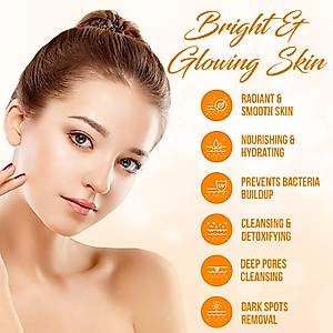 Turmeric Body Scrub - Skin Brightening Face & Body Scrub with Turmeric - All-Natural Exfoliating Turmeric Body Scrub for Hyperpigmentation - Turmeric Scrub Boosts Circulation & Removes Toxins