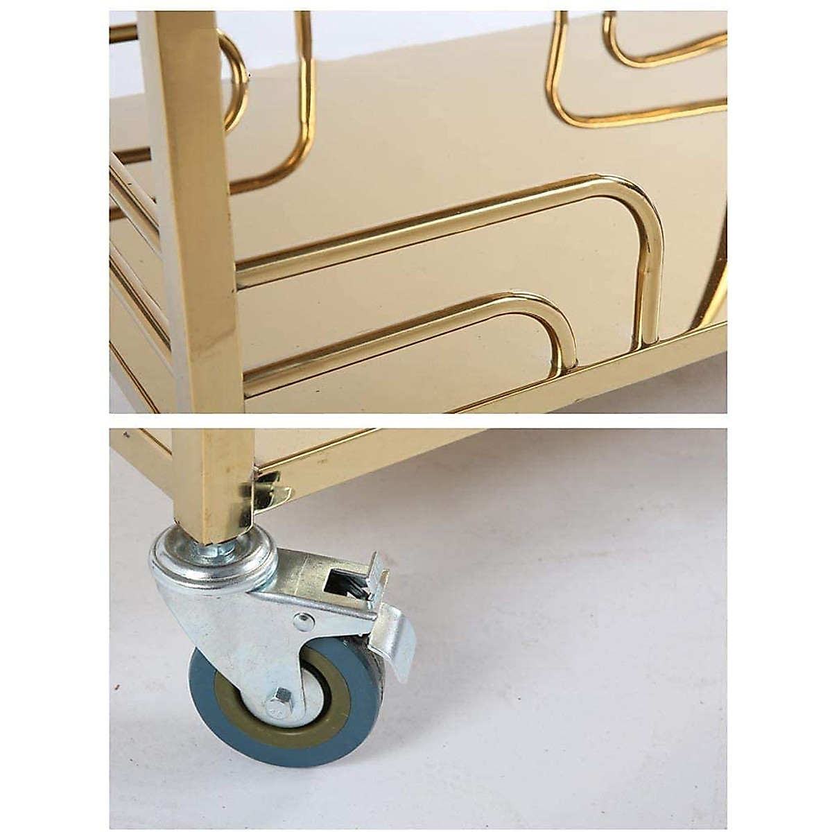 Trolley Rack Tool Cart - Stainless Steel Titanium Luxury Service Car Tea Cart Hotel Dessert Car Trolley Mobile Shelf Trolley Rack Carts The Taste of Home