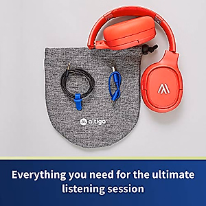 Altigo Wireless Bluetooth Headphones (Over Ear | Active Noise Cancelling) - Red