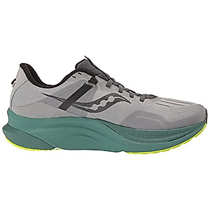 Saucony Men's Tempus Running Shoe Sneaker, Fossil/Moss, 8.5