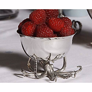 Vagabond House Pewter Octopus Small Bowl Melted Butter Server Nut Salt 2.5 inch Tall