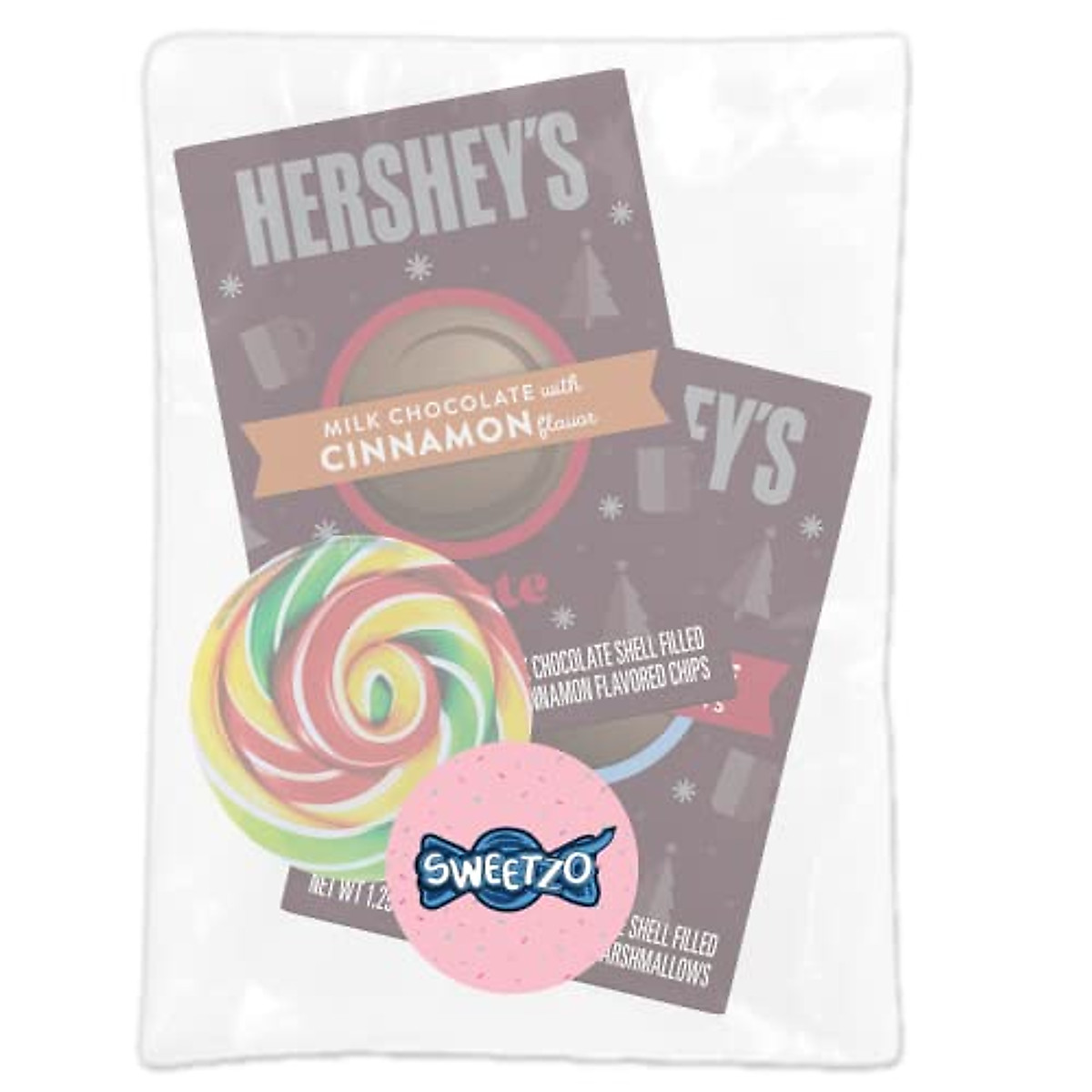 Easter Hot Chocolate Melting Balls with Mini Marshmallows, Individually Wrapped Cocoa Melts, Holiday Themed Dessert Drink,Basket Stuffer, Pack of 2 (Cinnamon Chip +Original)