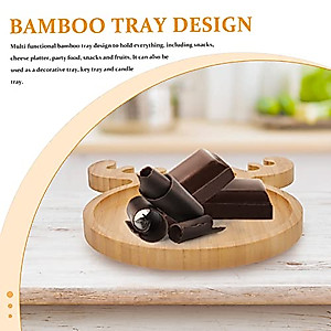 Angoily Wooden Christmas Serving Tray Reindeer Antlers Shaped Sushi Sashimi Serving Tray Appetizer Tray Snack Dessert Candy Dish for Christmas Restaurant Home