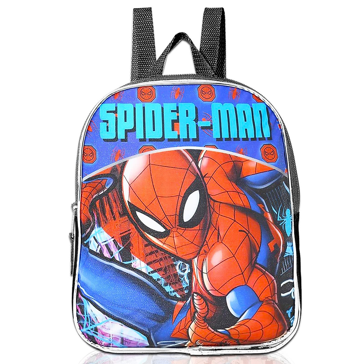 Spiderman Backpack with Lunch Box Set - Bundle with Mini 11" Spidey and His Amazing Friends Backpack, Spiderman Lunch Box, Water Bottle, Temporary Tattoos, More | Spiderman Backpack for Boys 4-6