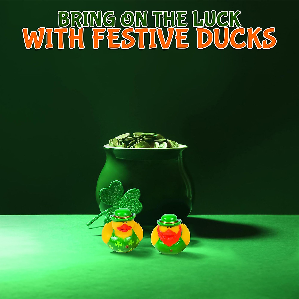 One Dozen (12) Irish St. Patrick's Day Rubber Ducks