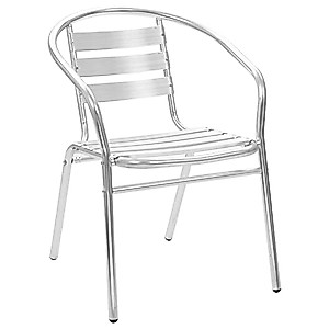 Camerina 5 Piece Patio Dining Set Outdoor Patio Dining Set Outdoor Patio Furniture Patio Set Patio Table and Chairs Set Aluminum Silver 48720