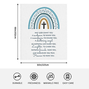 Confirmation Gifts for Teenage Boys, Baptism Gifts for Boys Throw Blanket 60" x 50", Boy First Holy Communion Gifts, Christening Gifts for Boys, Boy Confirmation Gift, Religious Gifts for Teen Boys