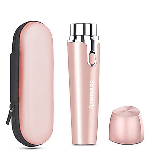 Facial Hair Remover Women, Scienbeauty Painless Electric Facial Hair Trimmer Clipper for Women with Dust Protection Cover, Ladies Electric Shaver for Peach Fuzz, Facial Hair, Lip (Pink)