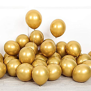 Rose Gold Balloon Arch Kit-126pcs Rose Gold Balloons Sand White Balloons Chrome Gold Balloons with Golden Leaf for Baby&Bridal Shower, Birthday Party, Wedding, Grad, Anniversary Party