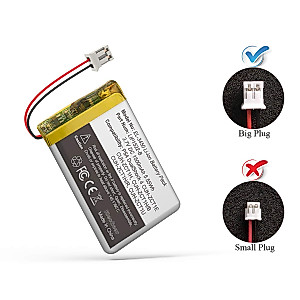 ElecGear 1PC Replacement Battery Pack for PS4 Controller V1-3, 1500mAh Li-ion Rechargeable Battery for PlayStation 4 DualShock CUH-ZCT1 Series LIP1522 with Big Plug, Repair Tool Kit Included
