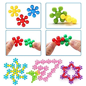 KCLROEO Building Blocks, 320 pcs Educational Building Toys STEM Toys Building Discs Sets Interlocking Solid Plastic for Preschool Kids Boys and Girls, Promotes Fine Motor Skills & Sensory Development