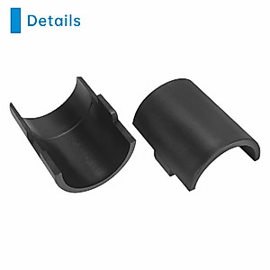 Jamiikury 12 Pack Wire Shelf Clips, Black Shelf Lock Clips for 1-1/2 Inch Post Shelving, Plastic Shelving Sleeves Replacements for Wire Shelving System (6 Pairs, Black)