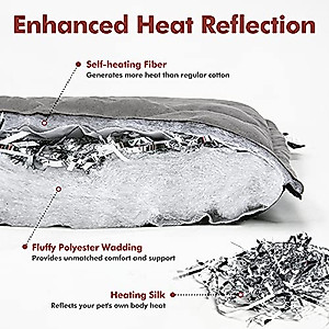 Mora Pets Self Heating Cat Bed Self Warming Cat Bed Ultra Warm Self Heating Cat Pad Self Warming Pet Bed Thermal Cat Pad 24 x 18 Inches Removable Cover Outdoor Indoor for Cats and Dogs