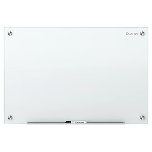 Quartet Non-Magnetic Glass Dry Erase White Board, 6' x 4' Whiteboard, Infinity Frameless Mounting, White Surface (G7248NMW)