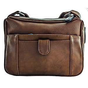 Purse King Magnum Dark Brown Concealed Carry Handbag