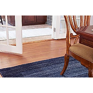 Unique Loom Del Mar Collection Area Rug-Transitional Inspired with Modern Contemporary Design, 3' 3 x 5' 3 Rectangular, Navy Blue/Beige
