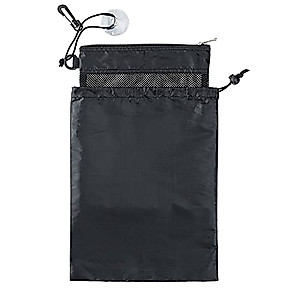 UUYYEO Mesh Hanging Shower Bag Travel Shower Caddy Gym Shower Tote Beach Sunscreen Bag Portable Toiletry Pouch with Suction Cup for Gym Camping