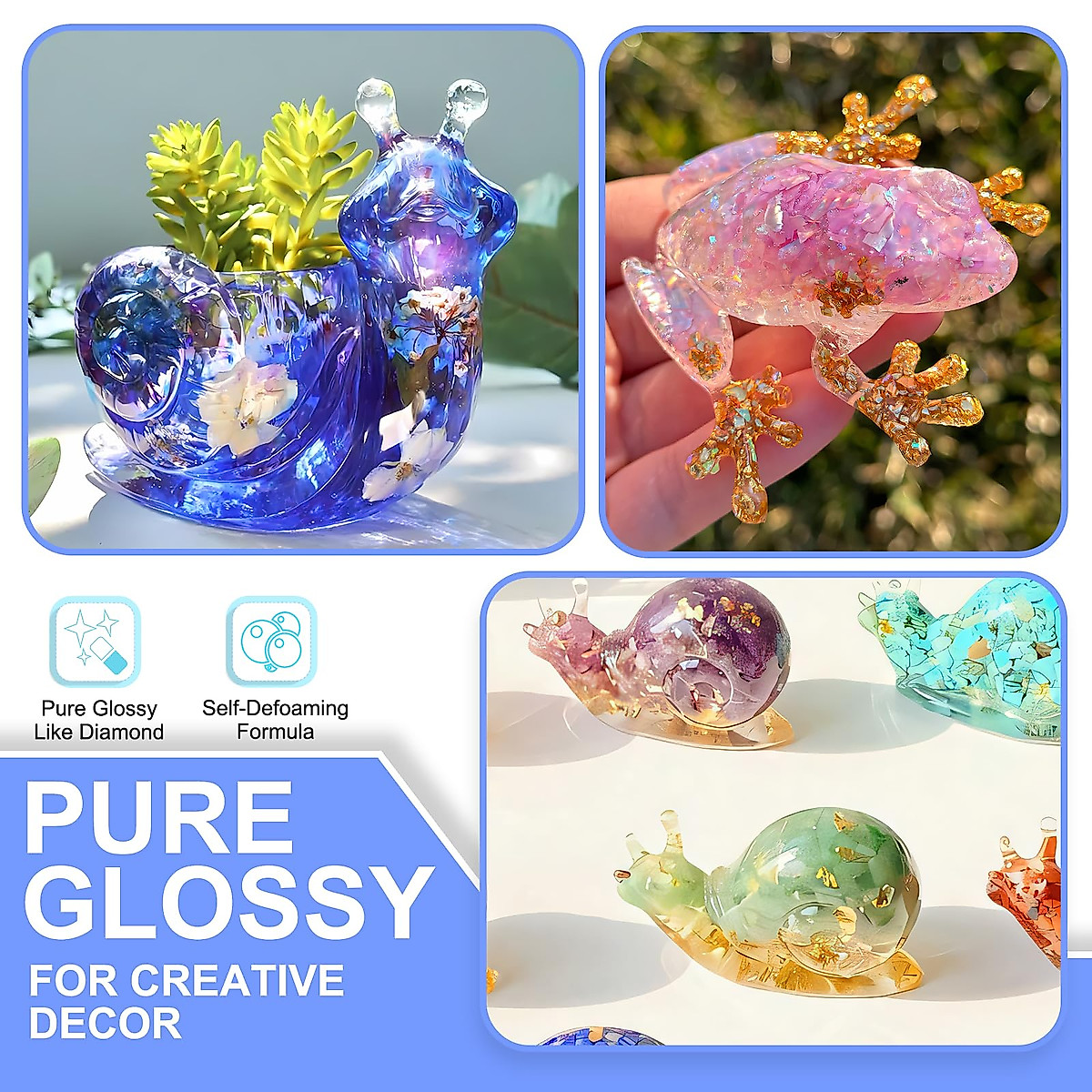 Teexpert Epoxy Resin 2 Gallon Kit, Crystal Clear Resin Epoxy Food Safe with Pump, Casting Resin Bubble Free Anti Yellowing, Art Resin Epoxy Resin for Jewelry Making, Table Top, Wood & Art Crafts