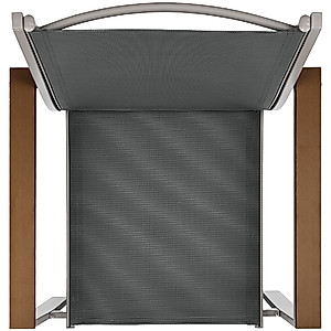 Best Choice Products Set of 2 Stackable Outdoor Textilene Chairs, All-Weather Conversation Dining Accent Furniture w/Armrests - Taupe/Charcoal