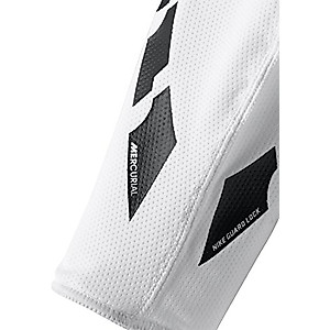 Nike Unisex's Guard Lock Elite Soccer Sleeves, White/Black/Black, XS