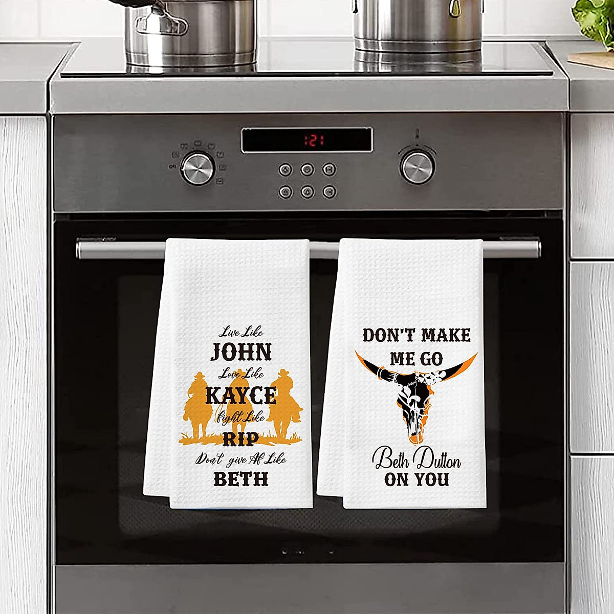 Agifteria TV Show Merchandise for Women, Beth Dutton for Men Funny Kitchen Towels Dutton Ranch Decor Merch Gifts Idea for Birthday Housewarming Don't Make Me Go Beth Dutton On You