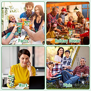 9 Pcs Iced Coffee Cup Sleeve with Handle Reusable Neoprene Insulated Sleeves 30 oz Tumbler Sleeve Insulated Drink Sleeve Cup Cover Holder Tea Cup Sleeve for Cold Drinks Hot Beverages (Flamingo)