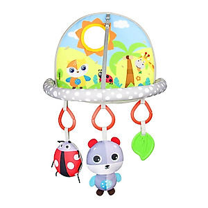 AIPINQI Car Seat Toy for Infants, Rear Car Seat Hanging Toys for Baby, Kick and Play Activity Center for Rear and Forward Facing, Easier Drive for Newborn, Baby’s Travel Companion, Bear