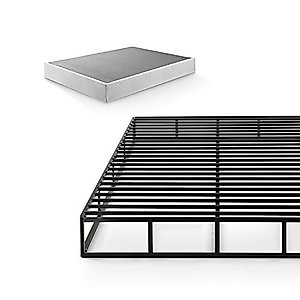 ZINUS Quick Lock Metal Smart Box Spring / 9 Inch Mattress Foundation / Strong Metal Structure / Easy Assembly, Full, White